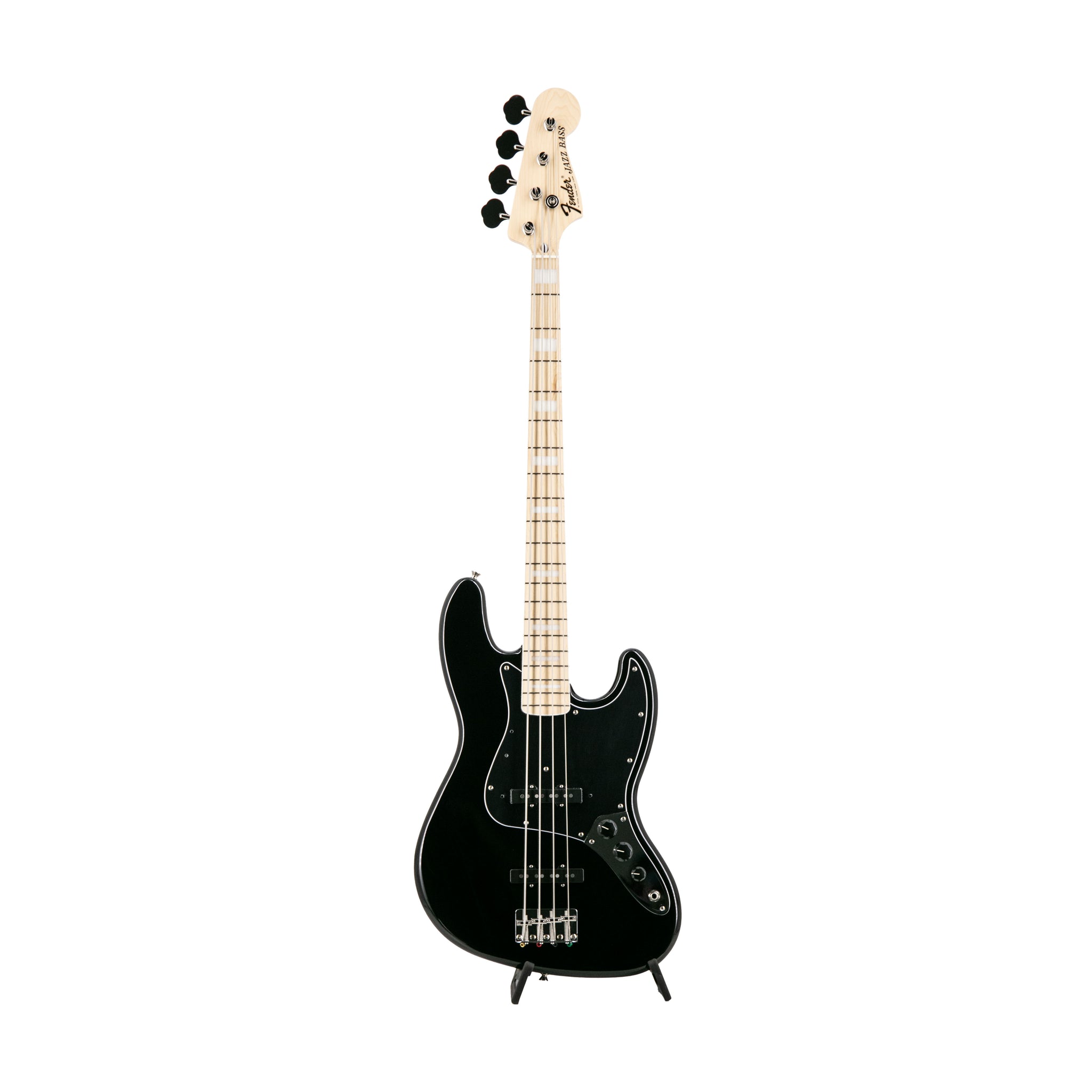 Fender FSR Collection Traditional 70s Jazz Bass Guitar, Maple FB, Blac ...